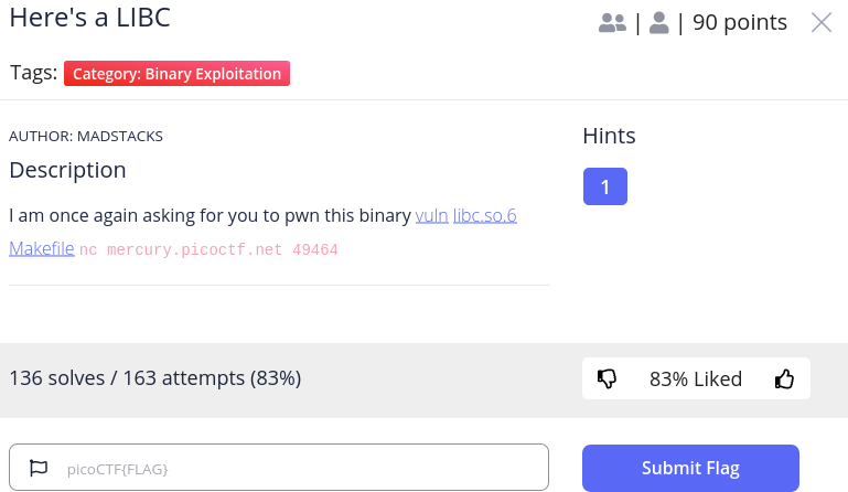 PicoCTF 2021 - Binary Exploitation Challenge Writeups PicoCTF 2021 - Binary Exploitation Challenge Writeups